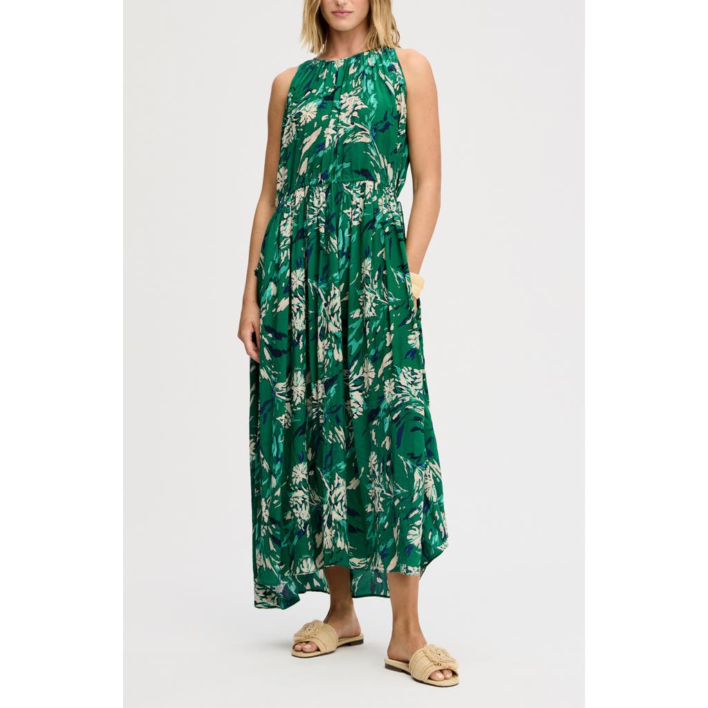SAM EDELMAN Printed Sleeveless Maxi Dress with Side Ties